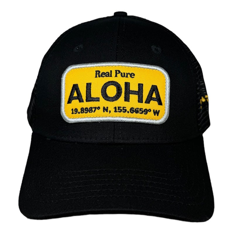 ANXD Pure Aloha Patch/ Black Curved Mesh Snapback – Double Portion Supply