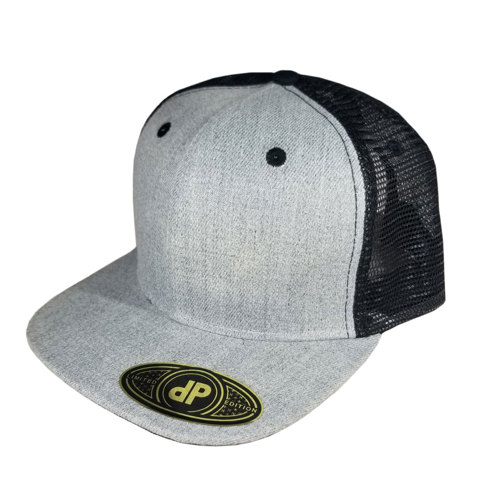 Heather / Black Mesh Snapback – Double Portion Supply