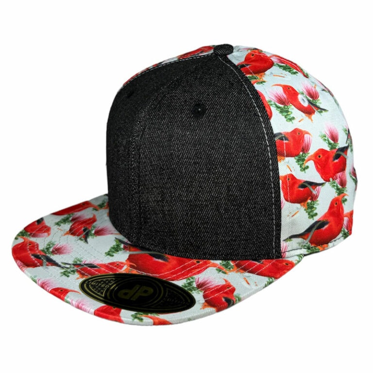 All ‘I’iwi Bird Snapback Hat – Double Portion Supply